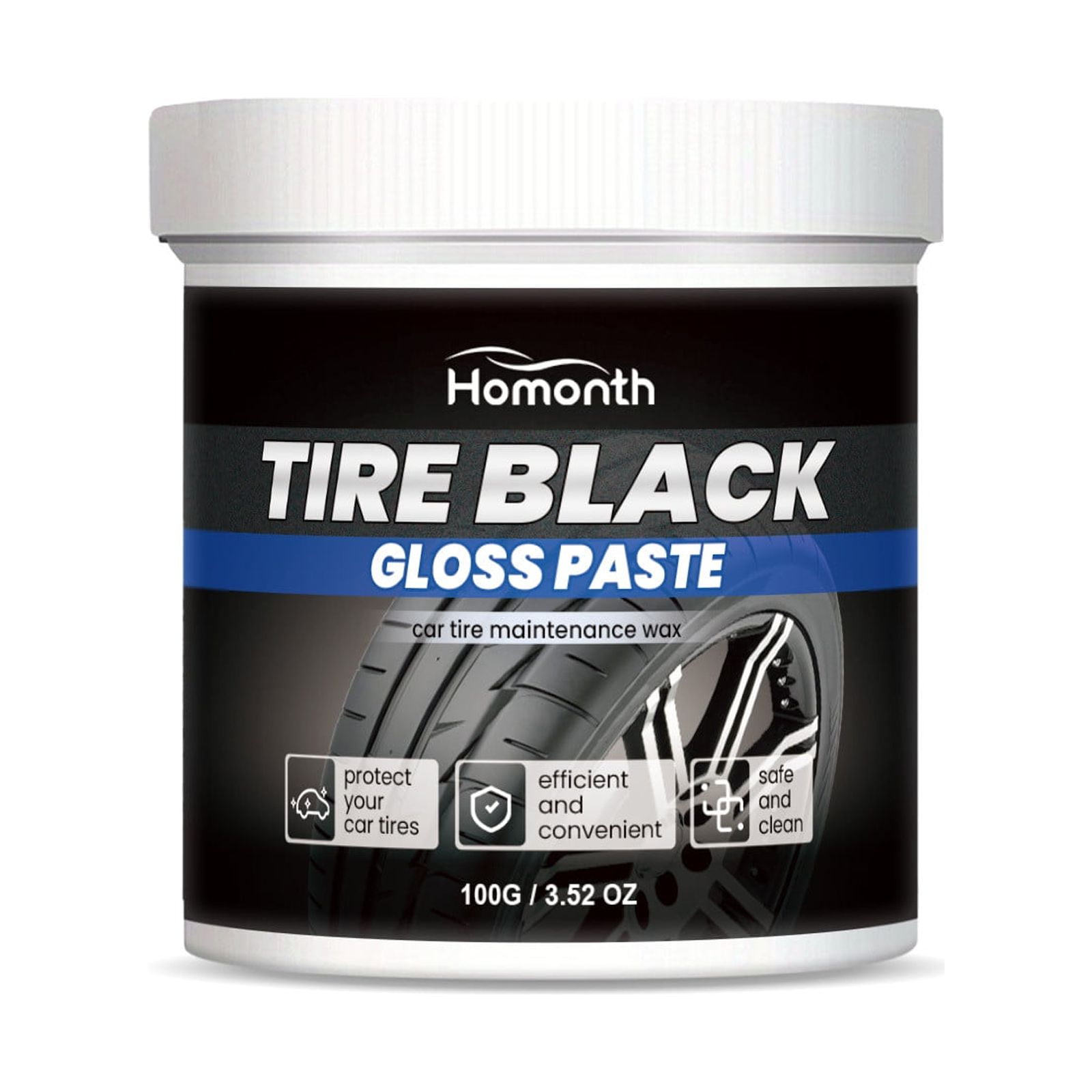 Cadorn Homonth Tire Black Gloss Paste - Tire Bright Coating Paste Wax ...
