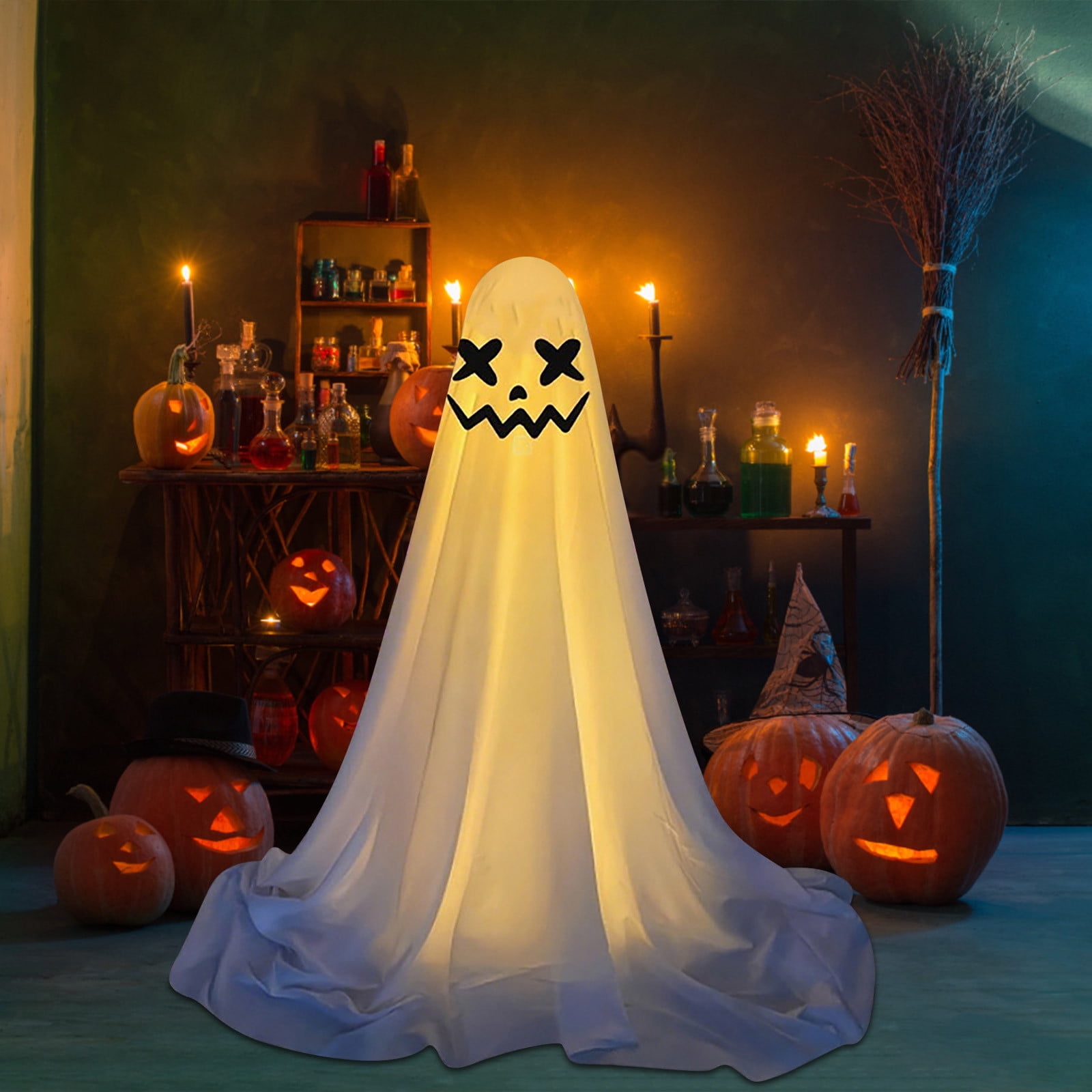 Cadorn LED Lighted Halloween Ghost Decorations for Outdoor, Porch, Yard ...