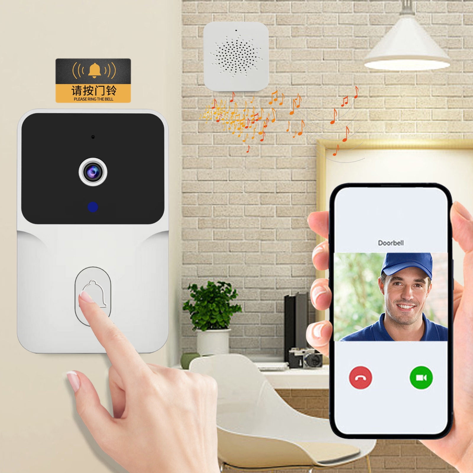 Cadorn Low - Power WIFI Smart Video Doorbell Camera with Night Vision ...