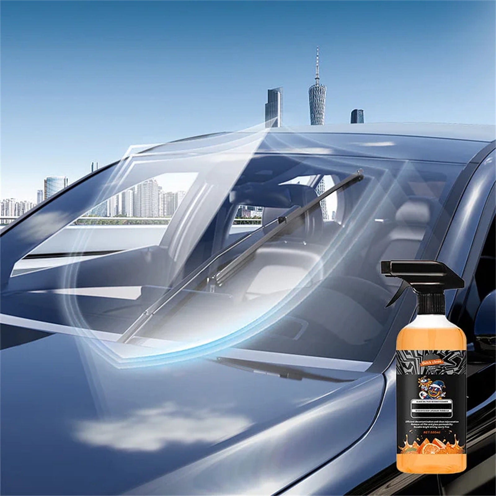 Cadorn Oil Film Instant Cleaner, Car Windshield & Glass Decontaminator, Fast - Acting Stain ...