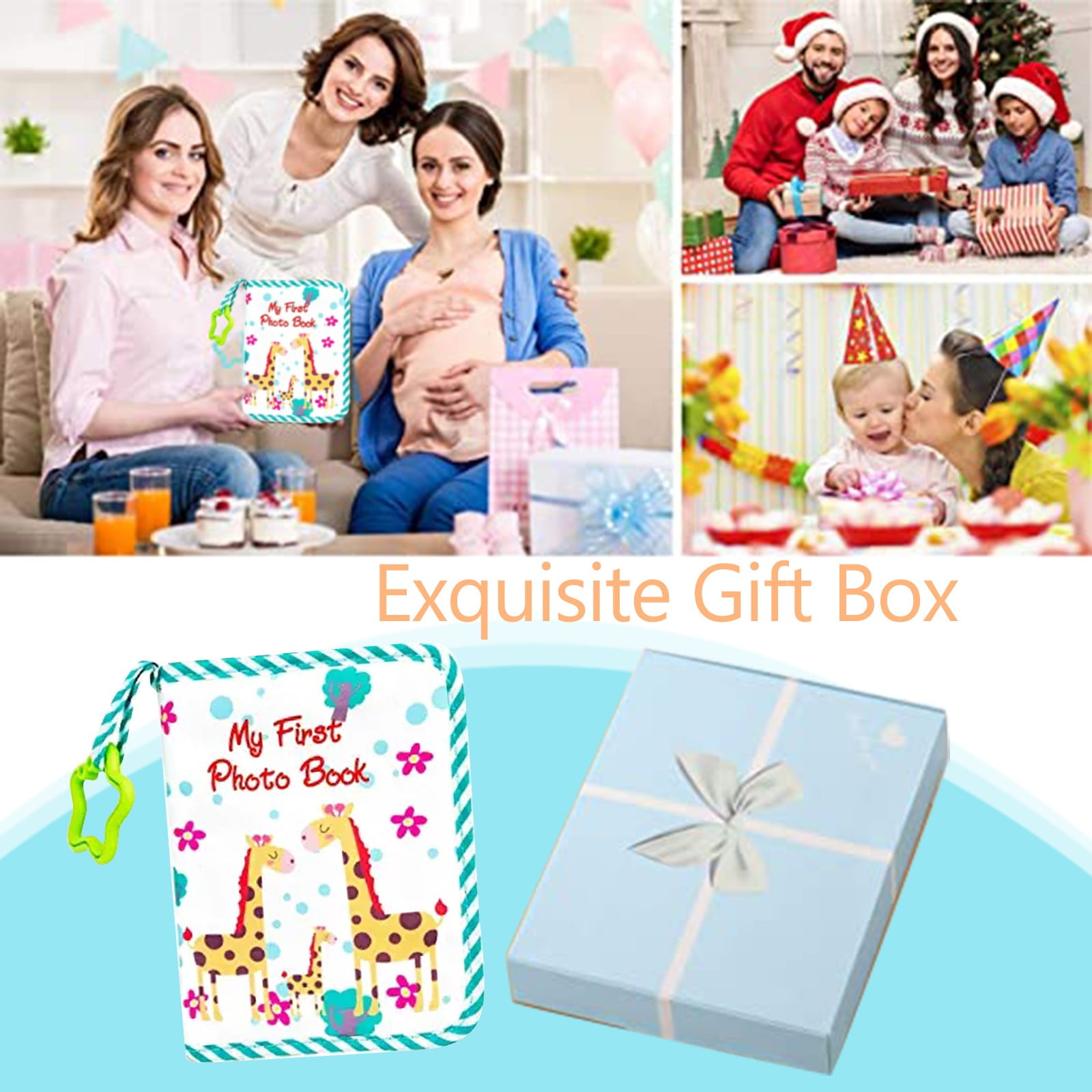Cadorn Soft Cloth Baby Photo Album - DIY Memory Book for Infant ...