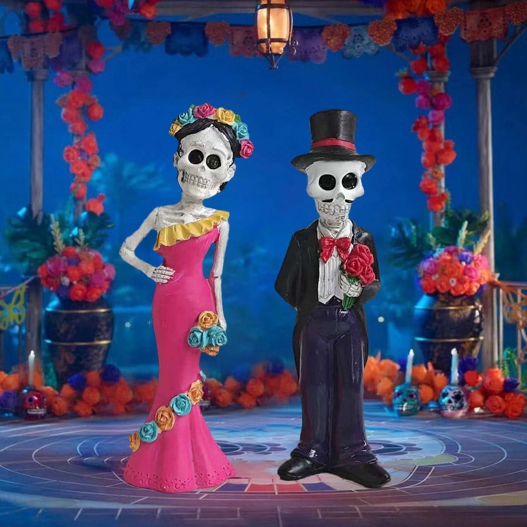 Cadorn Spooky Halloween Skeleton Couple Wedding Ornament - Unique Ghost ...