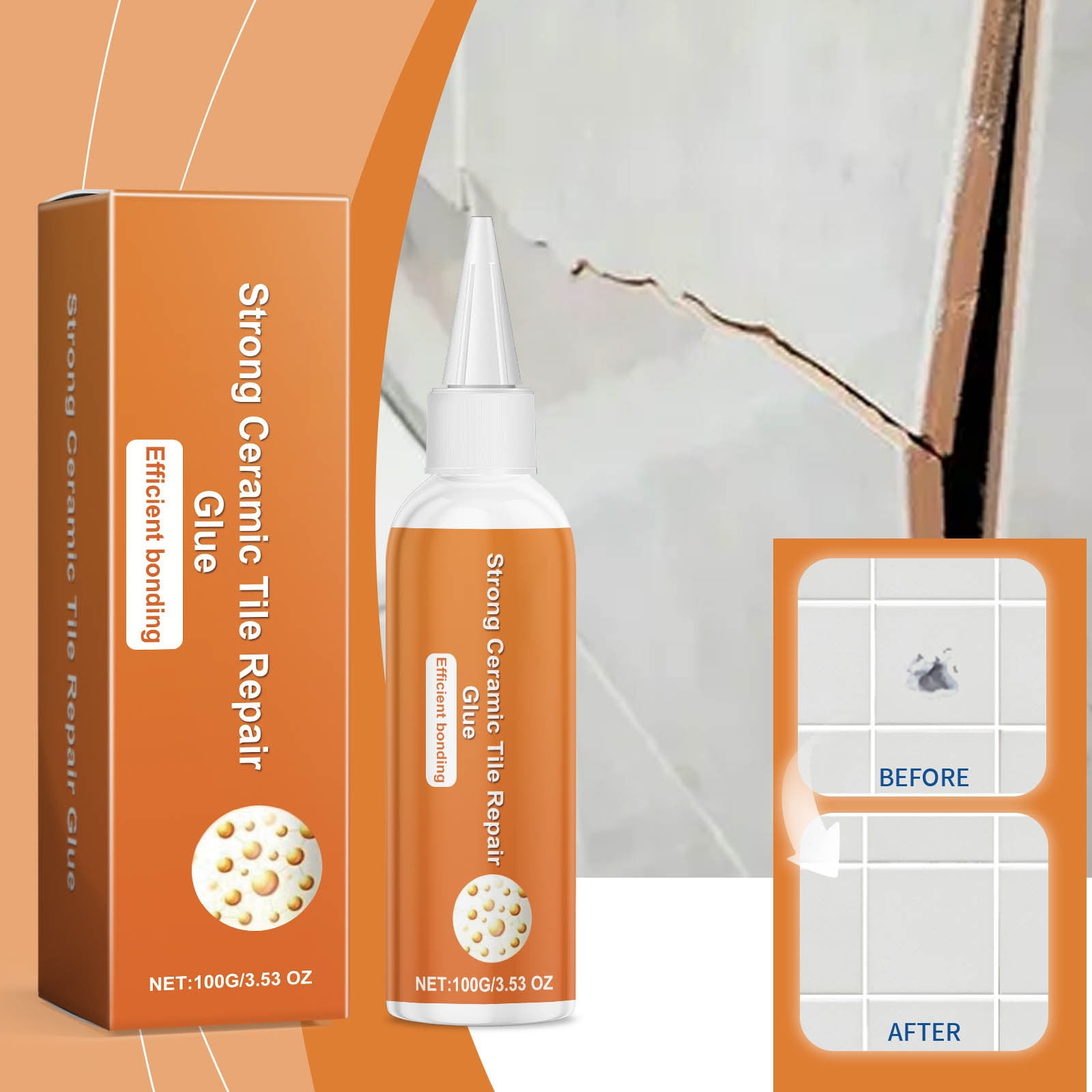 Cadorn Tile Repair Paste - Fix for Loose, Cracked & Hollow Tiles, All ...