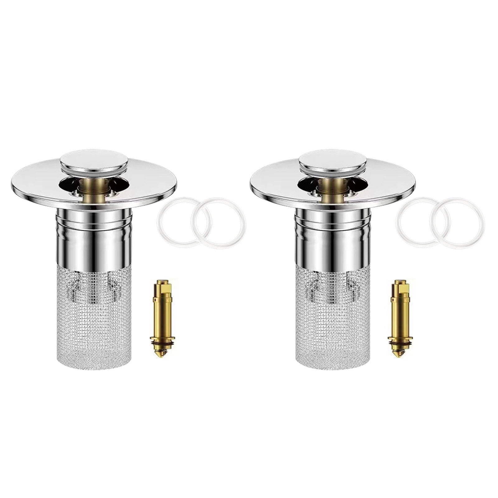 Cadorn Universal Non-Clogging Bathroom Sink Plug Set – Stainless Steel ...