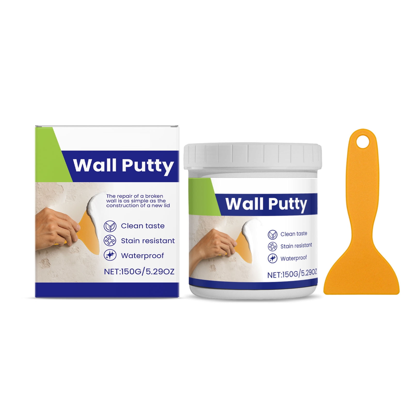 Cadorn White Wall Repair Paste - Fix Scratches, Dents, Cracks, Nail ...