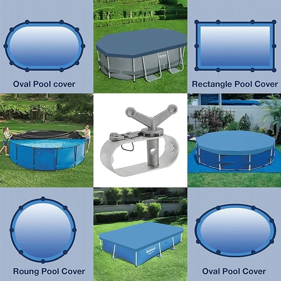 Cadorn Winter Swimming Pool Safety Cover with Cable Winch, Heavy - Duty ...