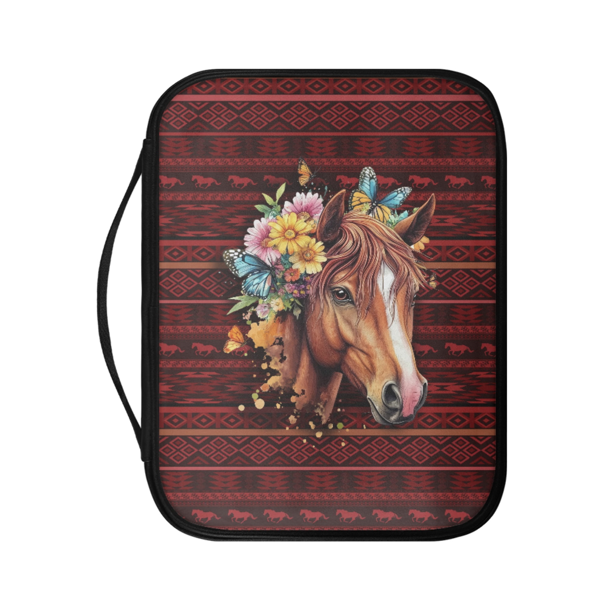 FKELYI American Tribal Floral Horse Print Bible Cover for Women Men ...