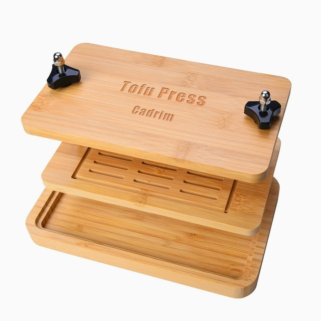 Cadrim Bamboo Tofu Press, Efficient Tofu Maker with Built-in Strainer ...