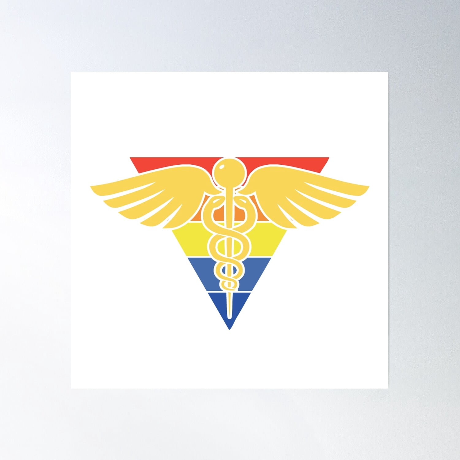 Caduceus, Hero Wings - Triangle Poster Wall Art, Modern Wall Decor ...