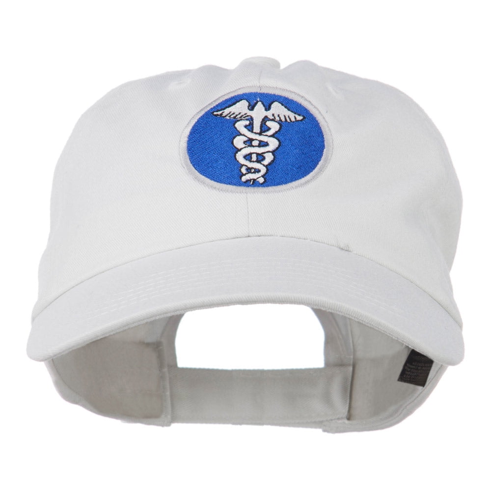 Caduceus Medicine Symbol Embroidered Cap - White OSFM - Walmart.com