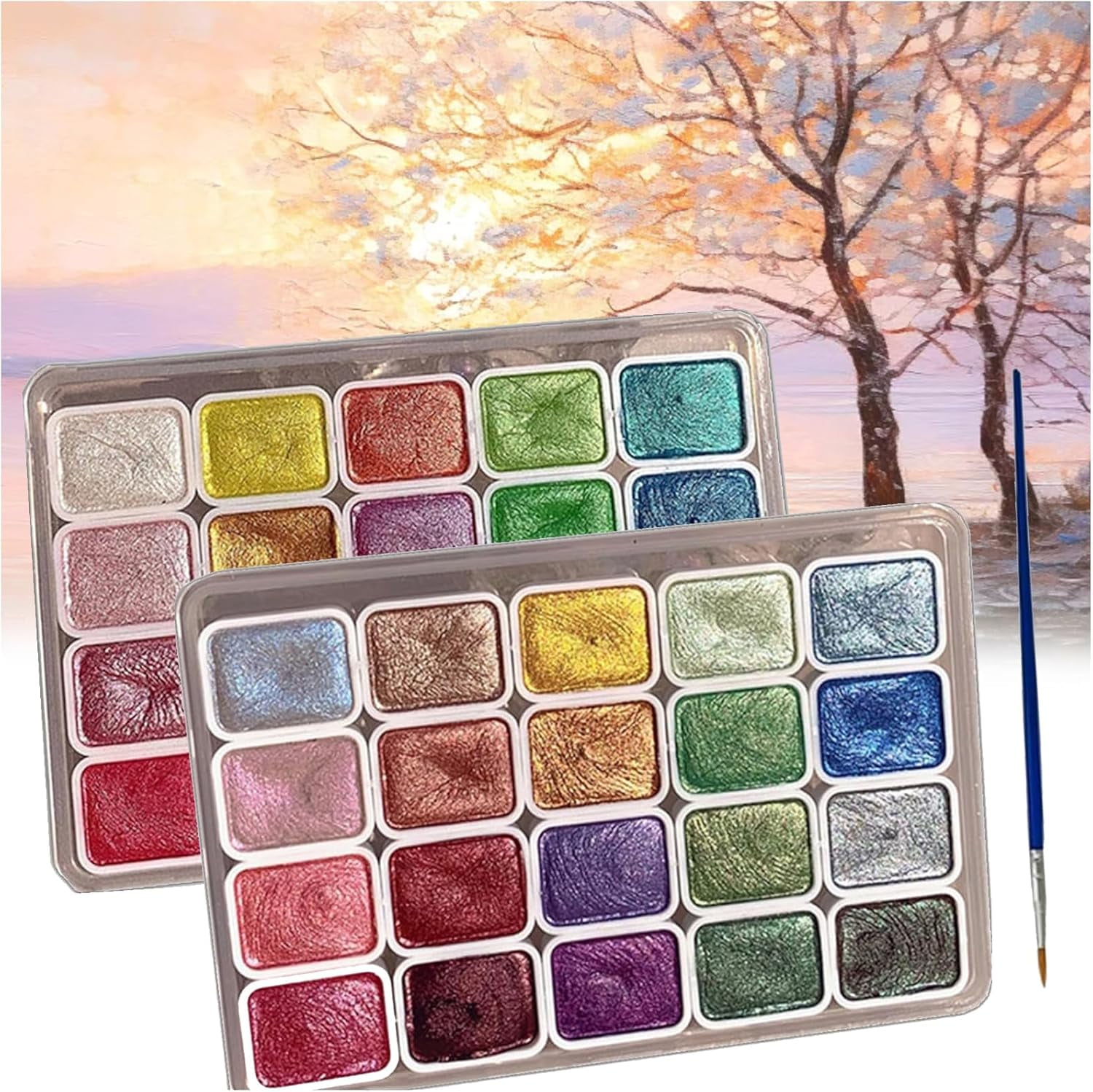 Caedrea Kolorful - Powder Mineral Pearl Pigment Art Watercolor, 24Color ...