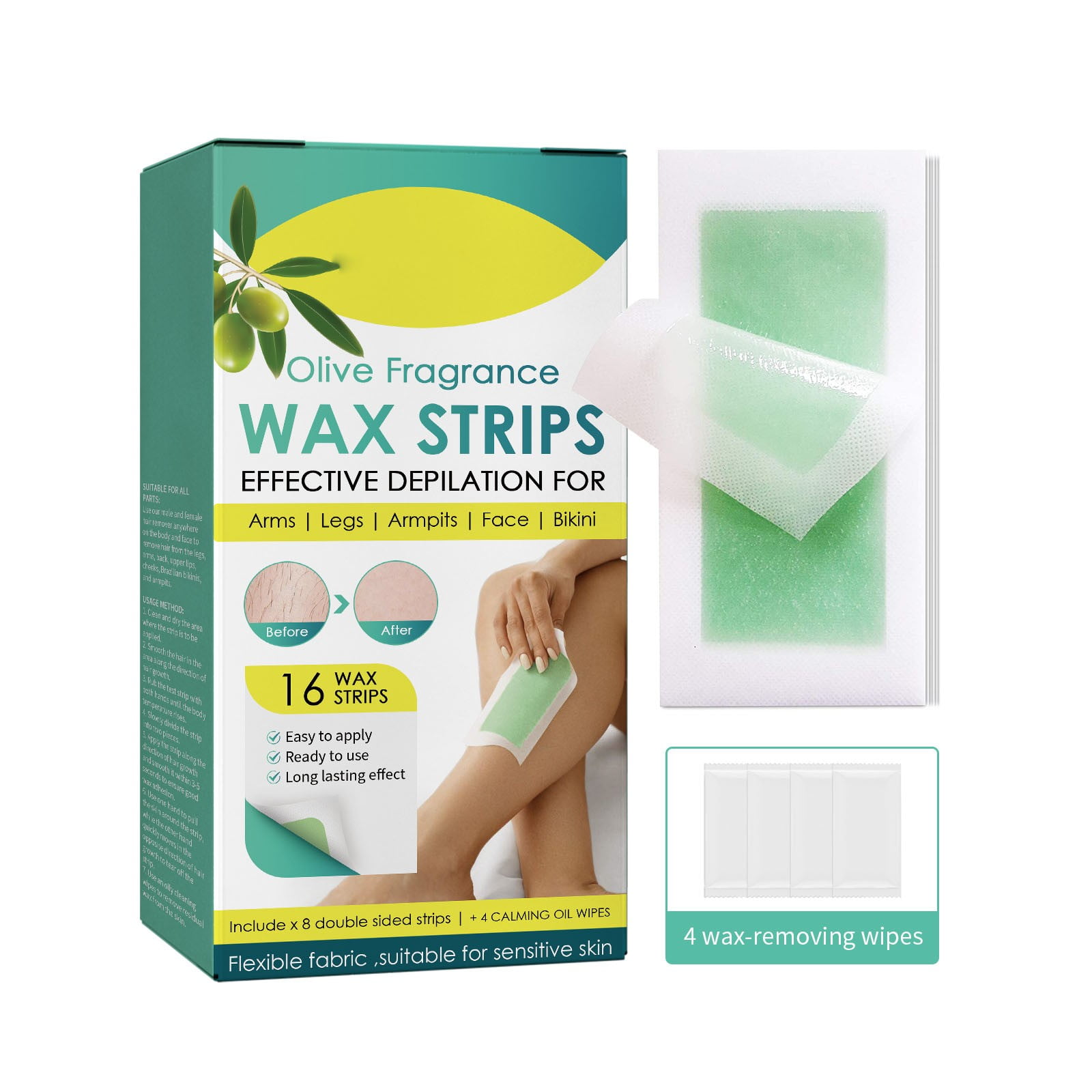 Caeoweyjj Hair Removal Wax Strips Hair Removal Kit For Men And Women ...