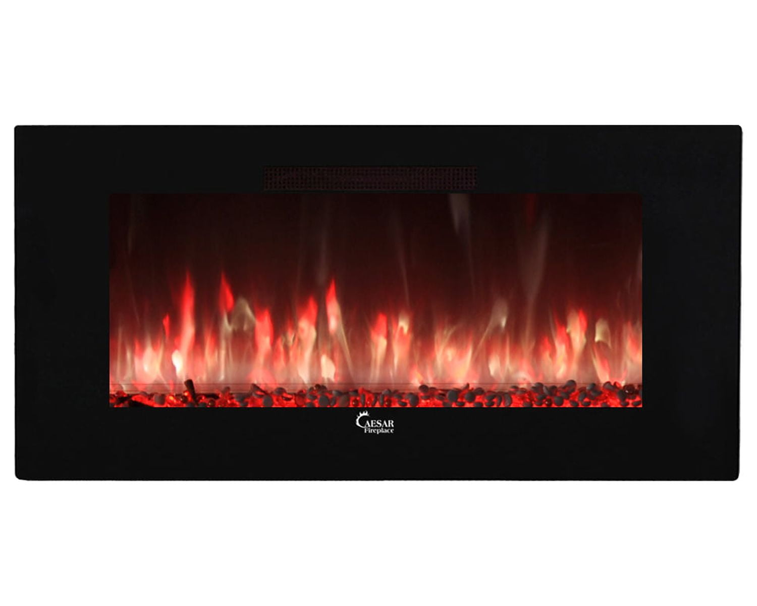 Caesar Fireplace CHFP-40B 40 in. Luxury Linear Wall Mount Recess Freestanding Multi Color Flame ...