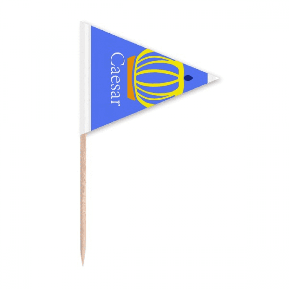 Caesar Roman Emperor Despot Tyranny Toothpick Triangle Cupcake Toppers ...