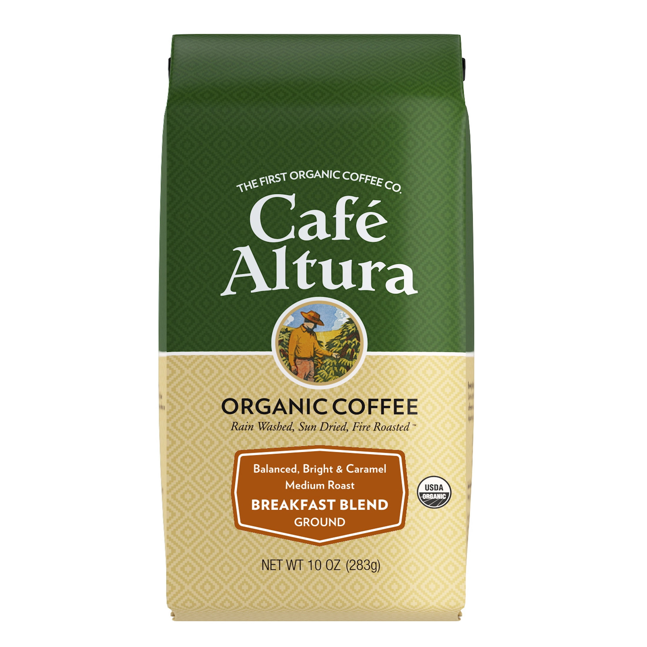 Café Altura, Breakfast Blend, Medium Roast, Organic, Ground Coffee, 10 ...