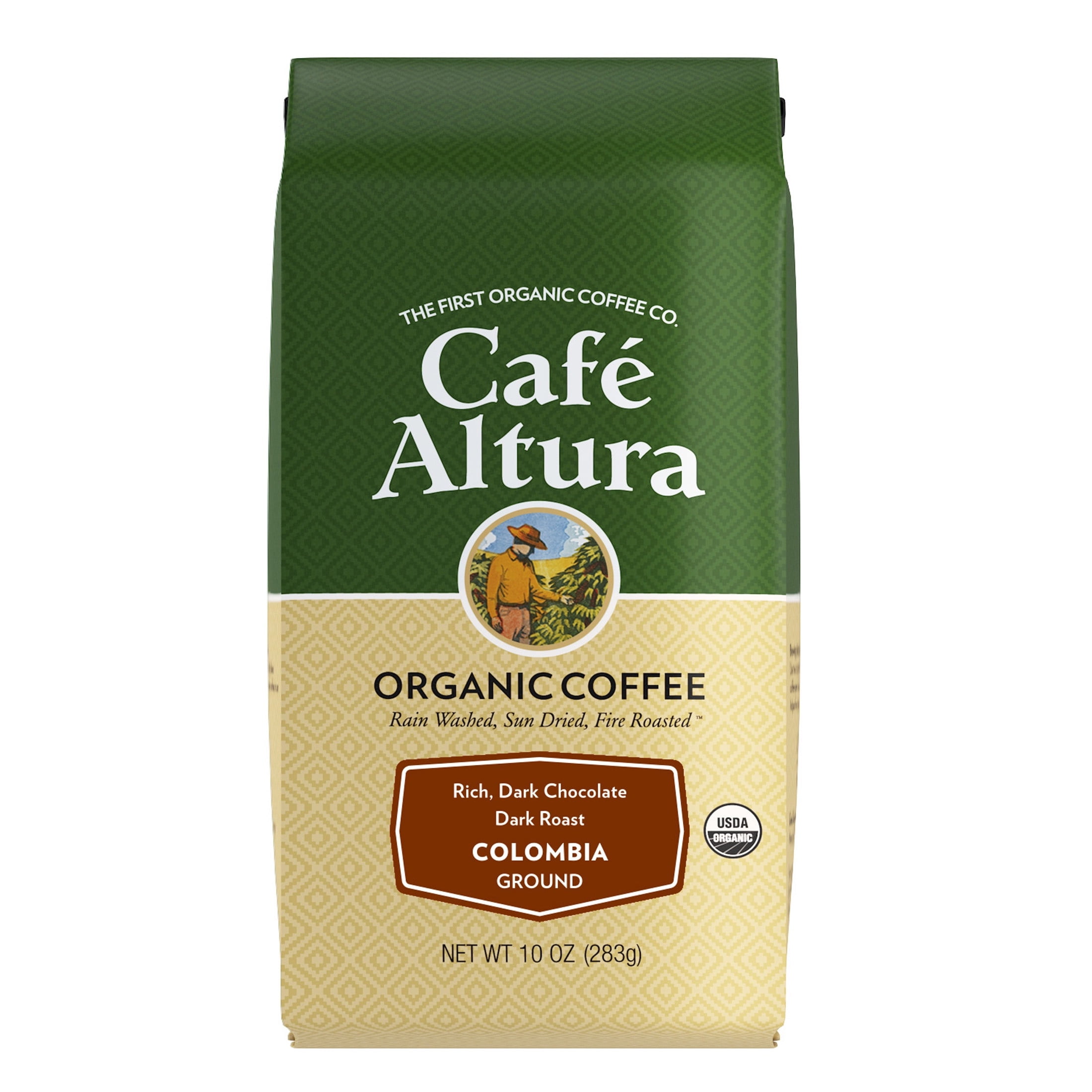 Café Altura, Colombia, Dark Roast, Organic, Ground Coffee, 10 oz Bag ...