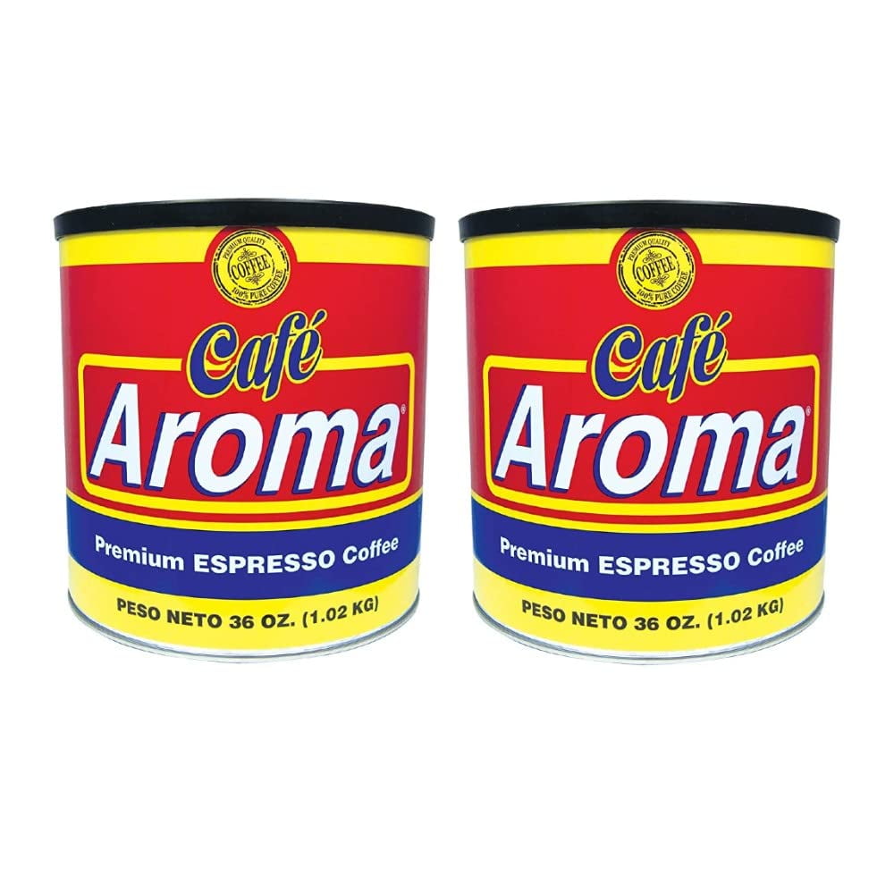 Caf? Aroma Cuban Style Premium Ground Espresso, Dark Roast, 2 Pack of ...