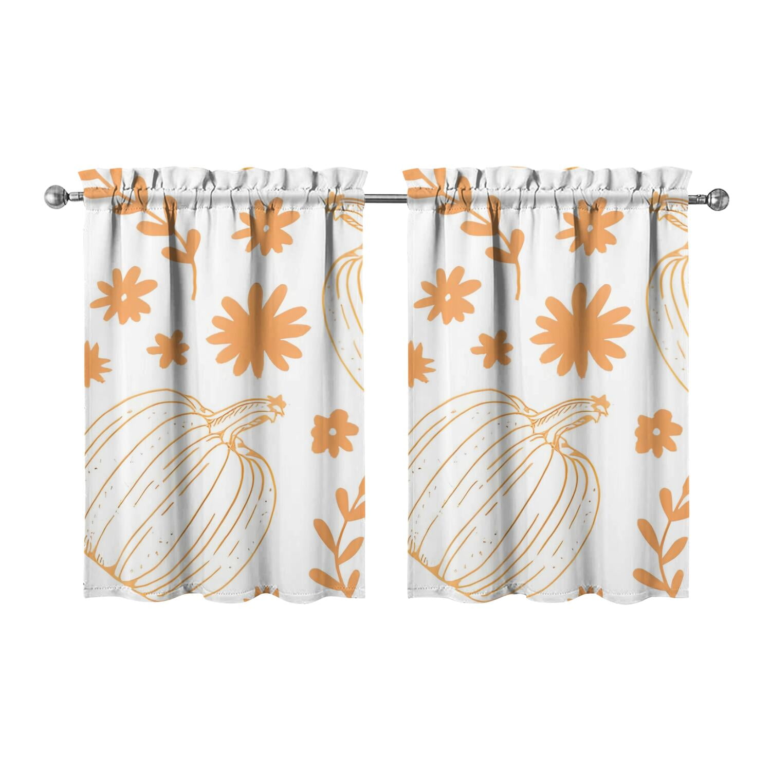 Caf Curtains Rustic Autumn Harvest Design Thanksgiving Fall Decor,27 ...