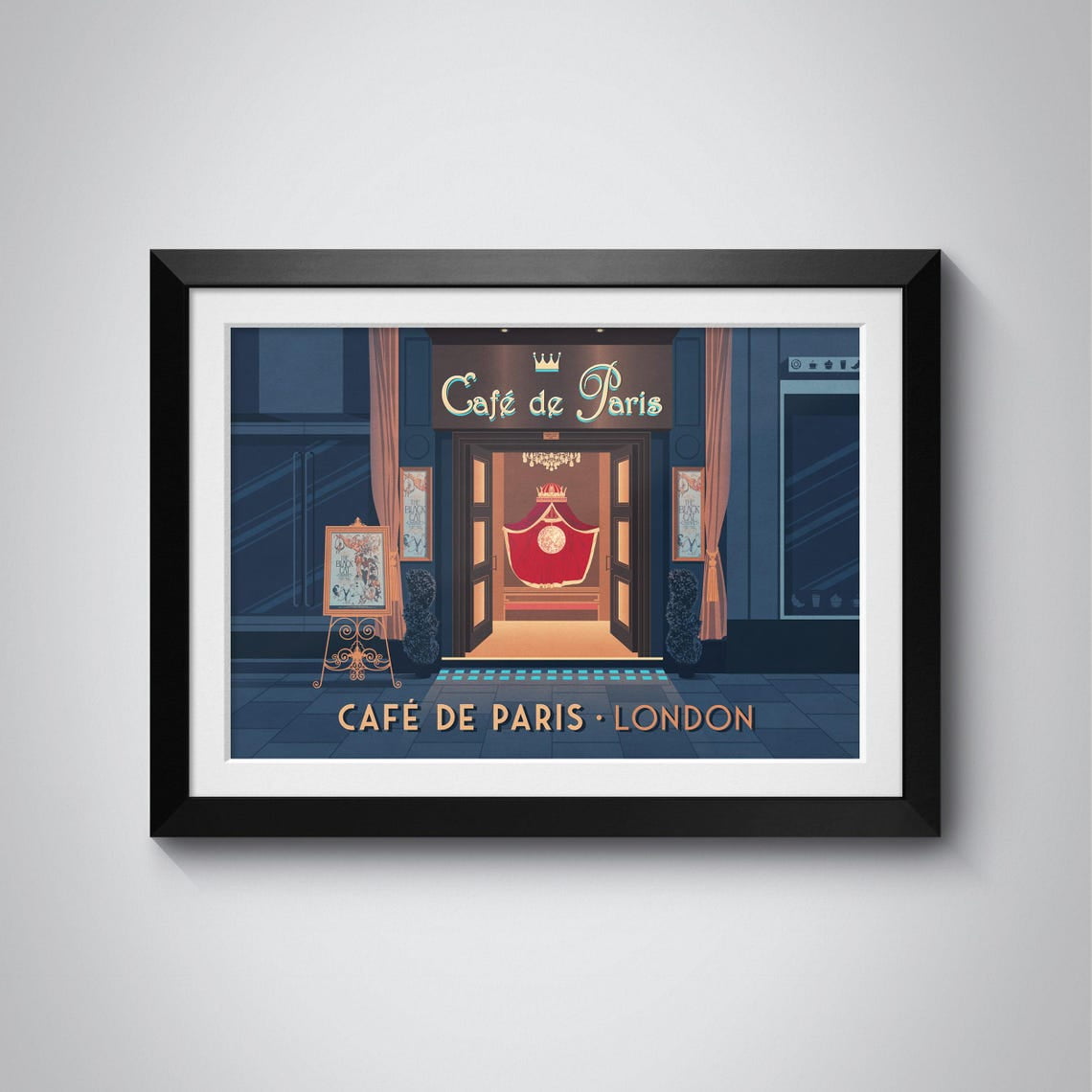 Café De Paris Poster, London Travel Print, Iconic Nightclub Wall Art, Vintage Decor, Soho London ...