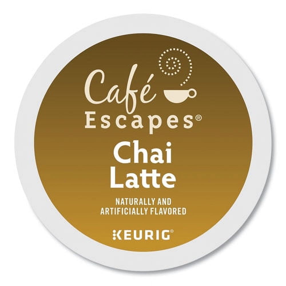 CafÃ© Escapes Chai Latte Tea K-Cups, 24 Count, Spices and Milky ...