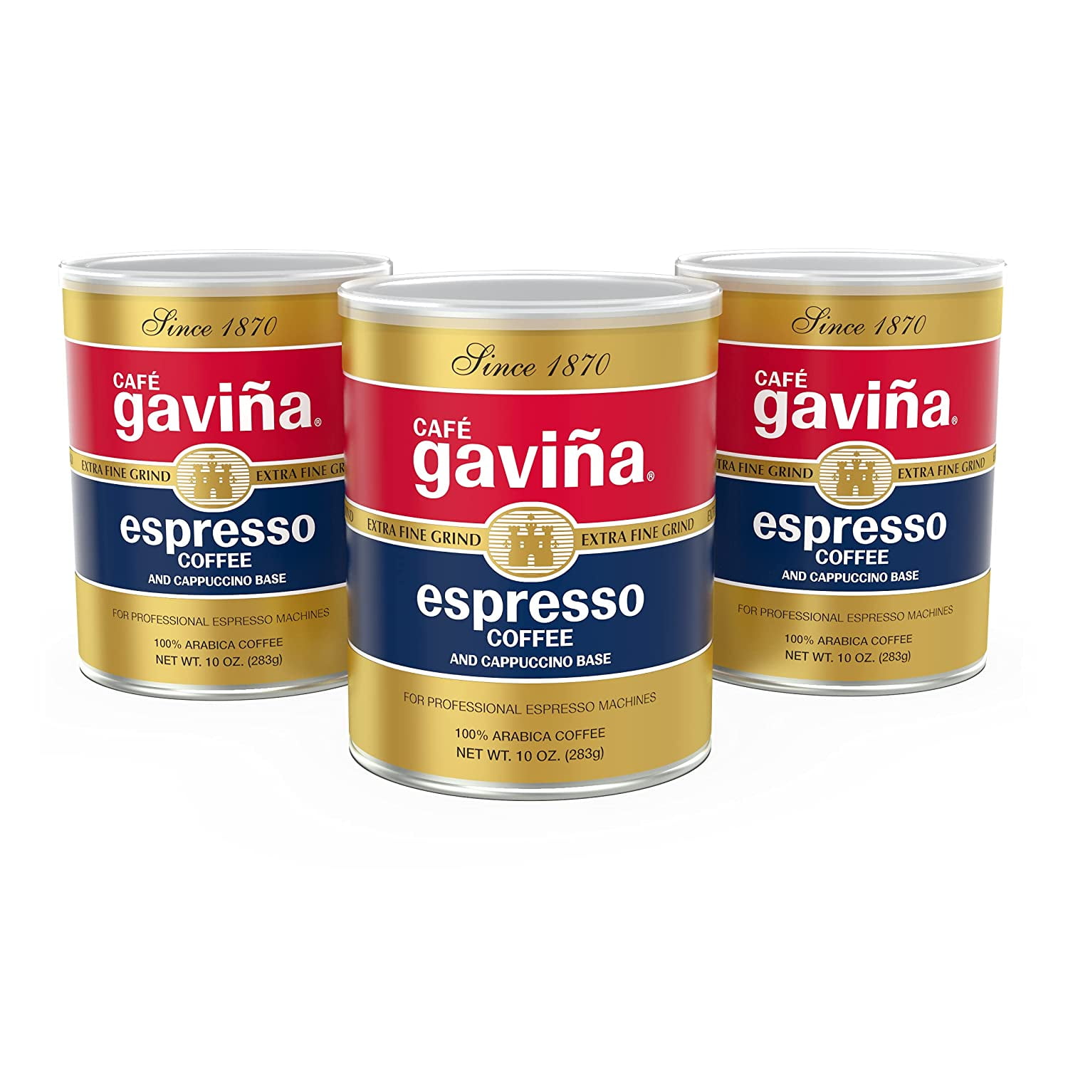 Café Gaviña Espresso Roast Extra Fine Ground Coffee, 100% Arabica, (3 x ...
