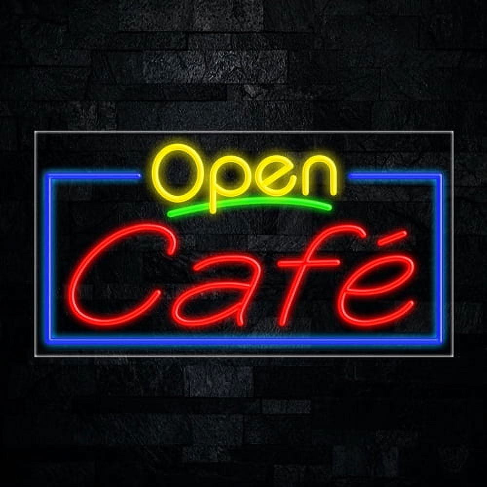 Café LED Neon Sign 33"L x 18"H #35636 - Walmart.com