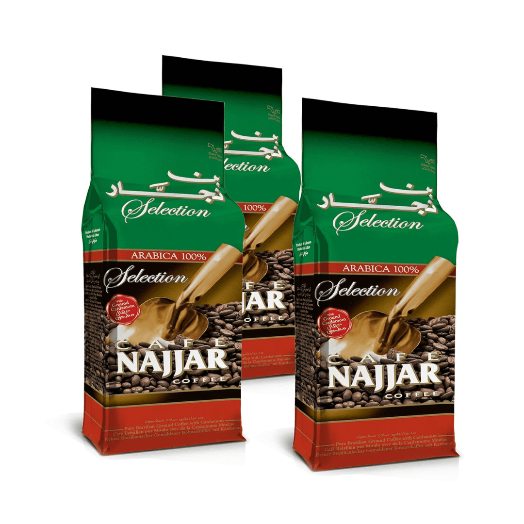 Najjar Turkish Coffee with Cardamom, 3 Pack, 100% Arabica, Ground ...