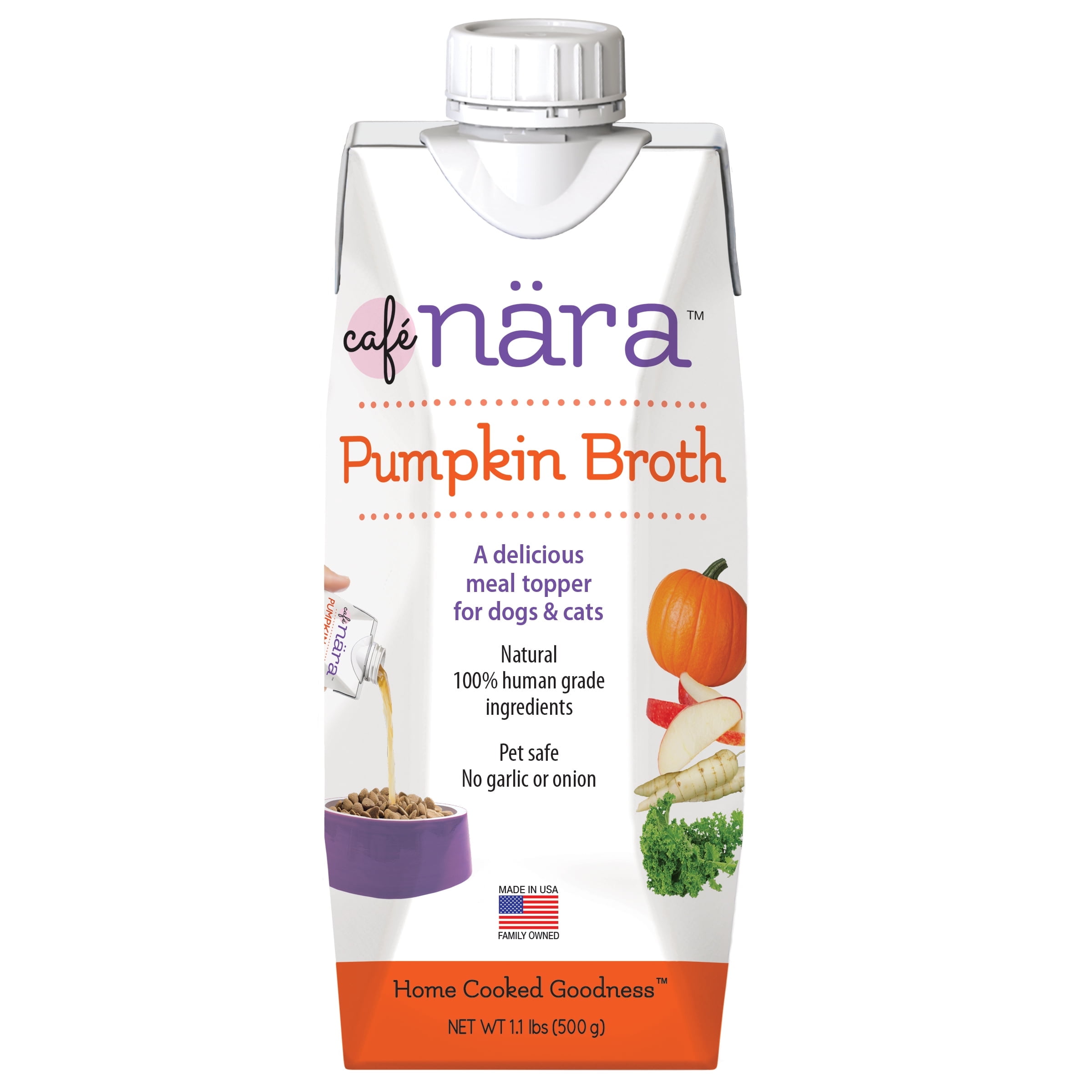 Café Nara Grain-Free Pumpkin Broth Wet Food Topper for Dogs & Cats - 1. ...