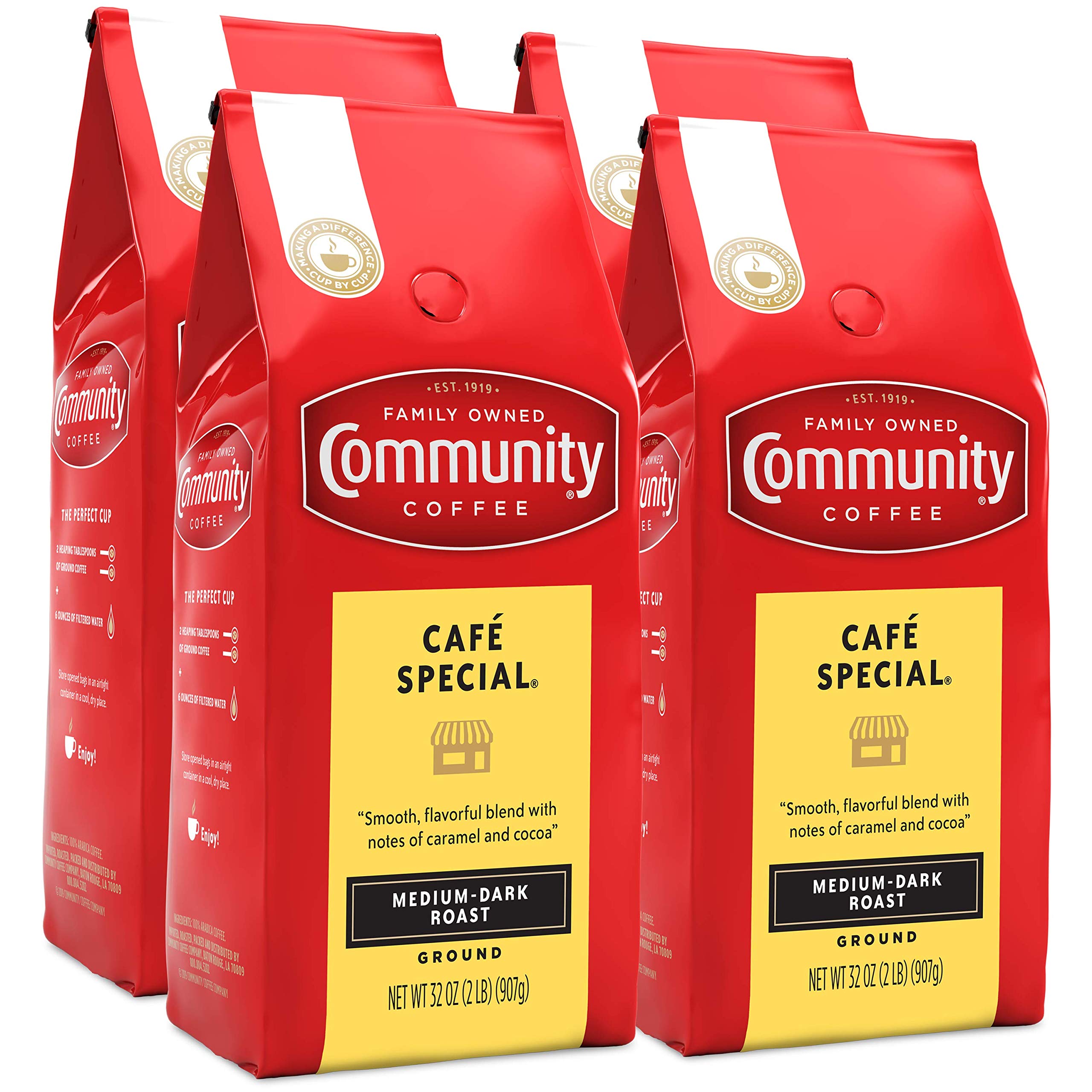 Café Special Blend Ground Coffee, Medium-Dark Roast, 32 Ounce Bag (Pack ...