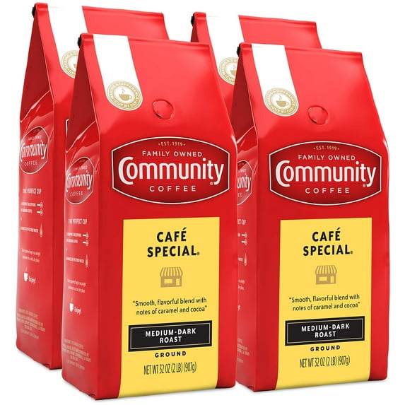 Café Special Blend Ground Coffee, Medium-Dark Roast, 32 Ounce Bag (Pack ...
