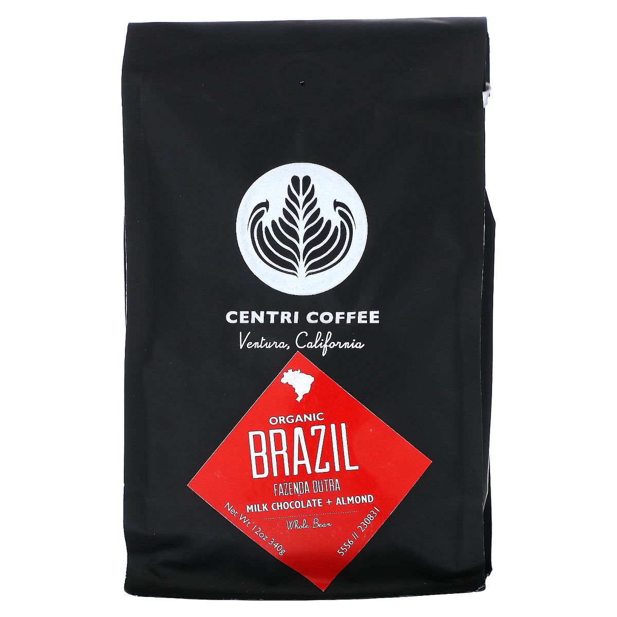 Cafe Altura Centri Coffee, Organic Brazil, Milk Chocolate + Almond, Whole Bean, 12 oz (340 g ...