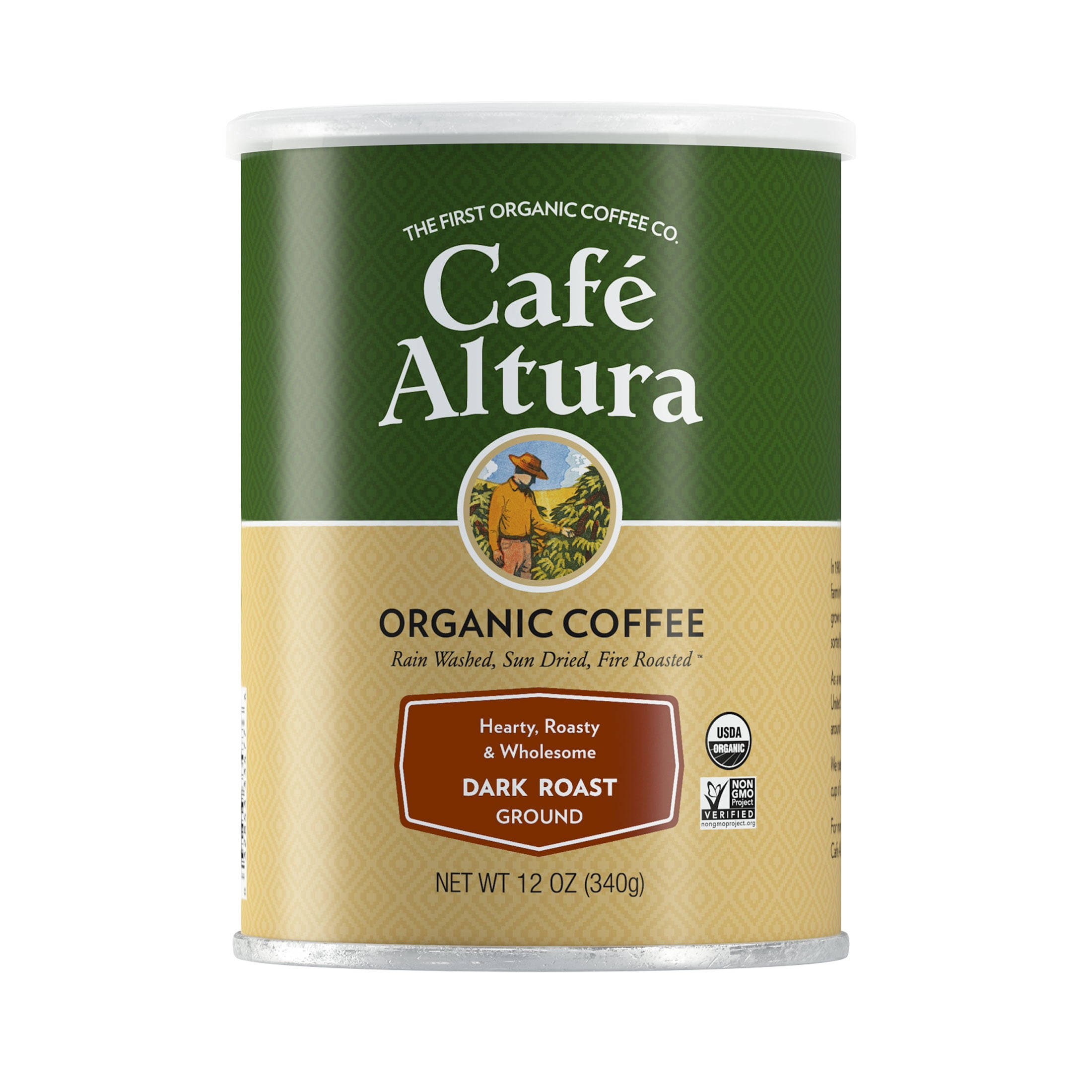 Café Altura Ground Organic Coffee, Dark Roast, 12 oz Can (Pack of 3 ...