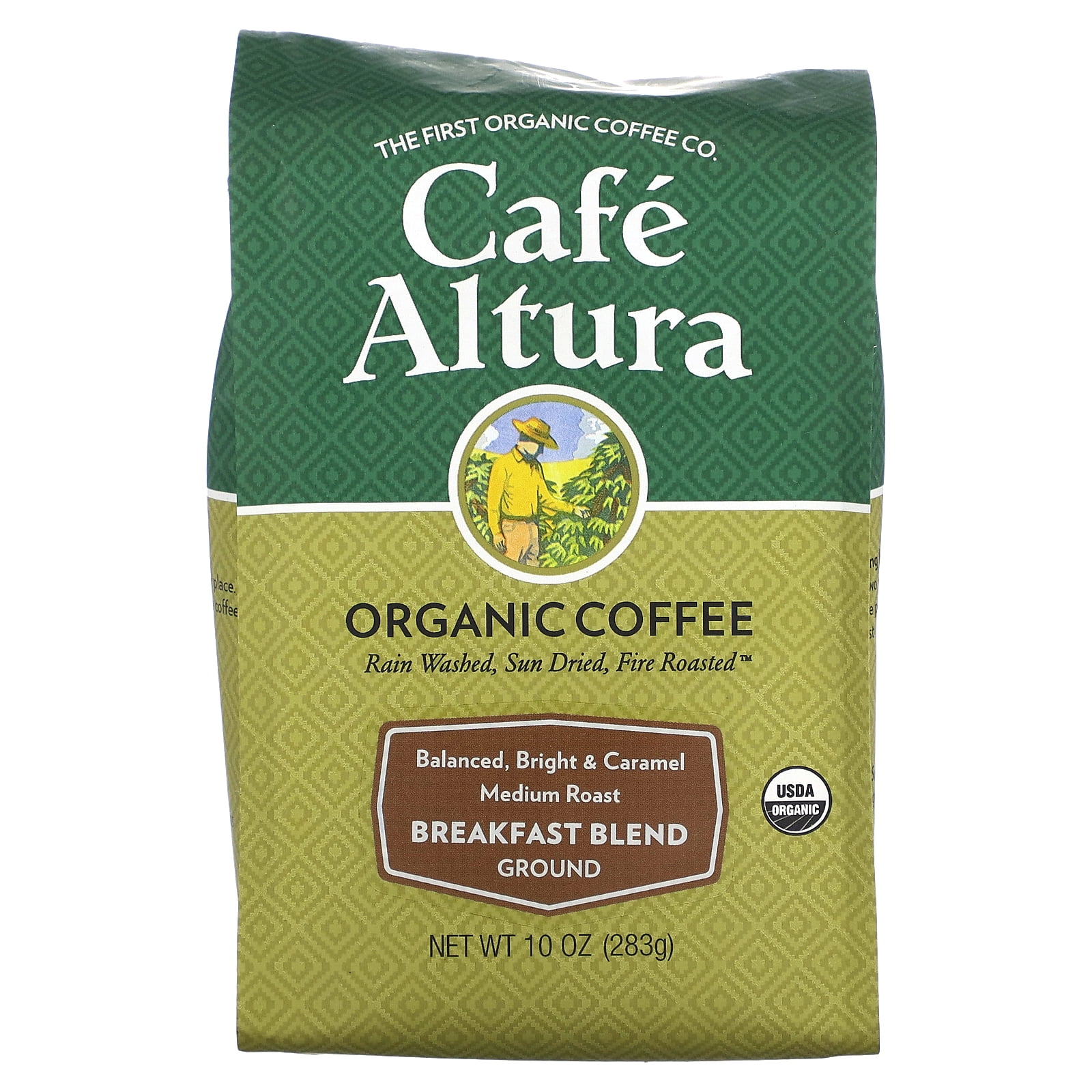 Café Altura, Breakfast Blend, Medium Roast, Organic, Ground Coffee, 10 ...