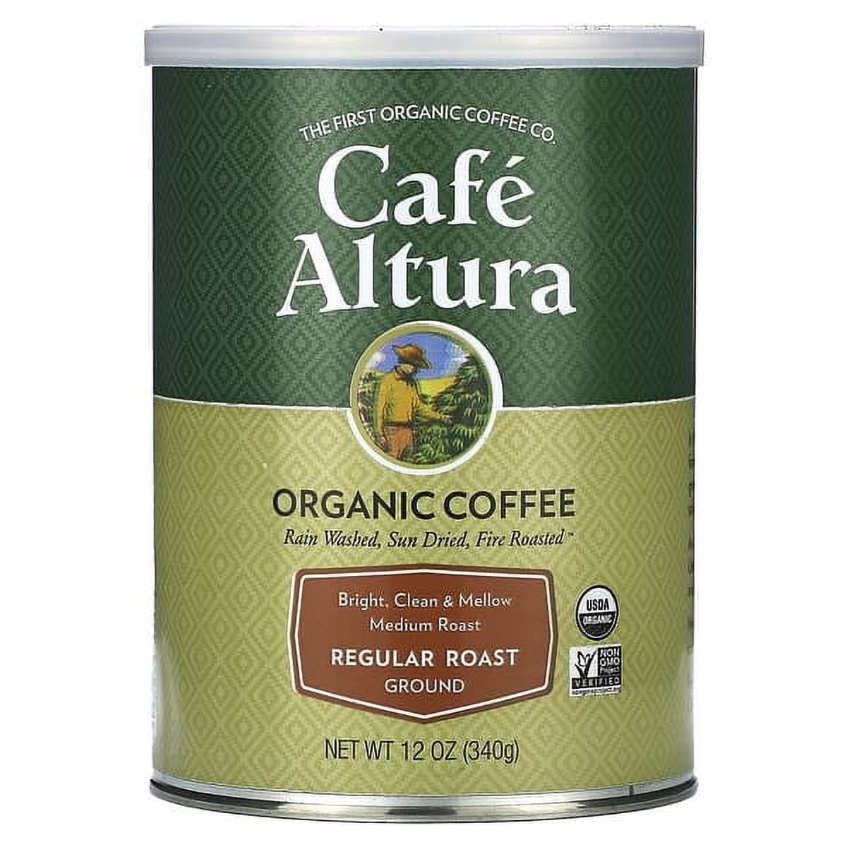 Cafe Altura, Organic Coffee, Medium Roast, Ground, Regular Roast, 12 oz ...