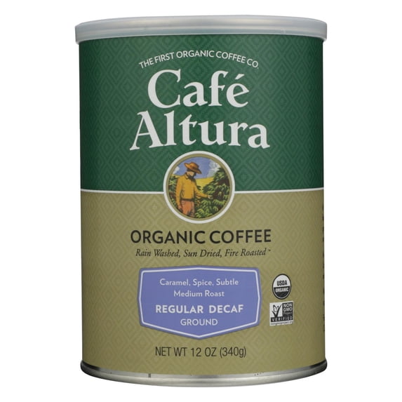 Cafe Altura - Organic Regular Roast Ground Coffee - Decaf - Case of 6 ...