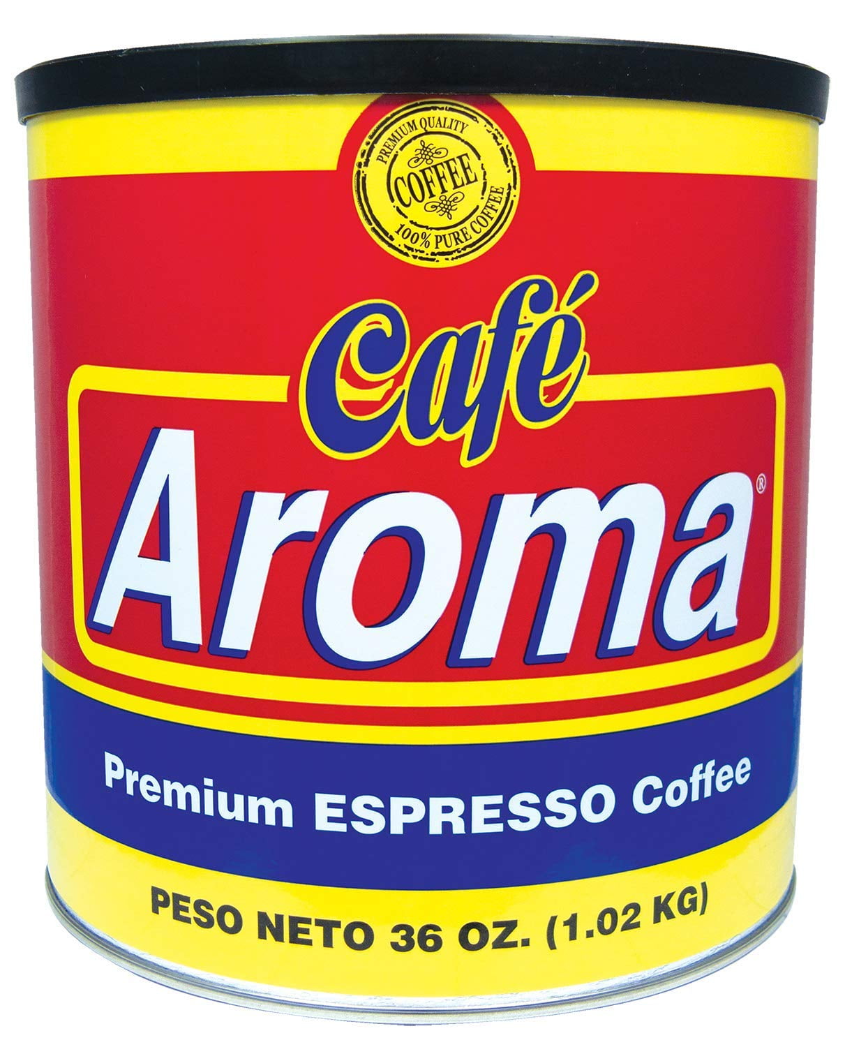 Cafe Aroma Premium Cuban Style Ground Espresso Blend, Dark Roast, 36 oz ...