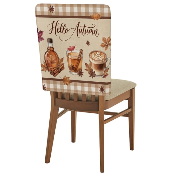 Cafe Art Chair Back Covers Set of 4 Hallo Autumn Thanksgiving Maple ...