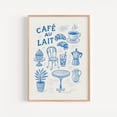 Cafe Au Lait Retro Coffee French Breakfast Cottage Core Kitchen Coffee ...