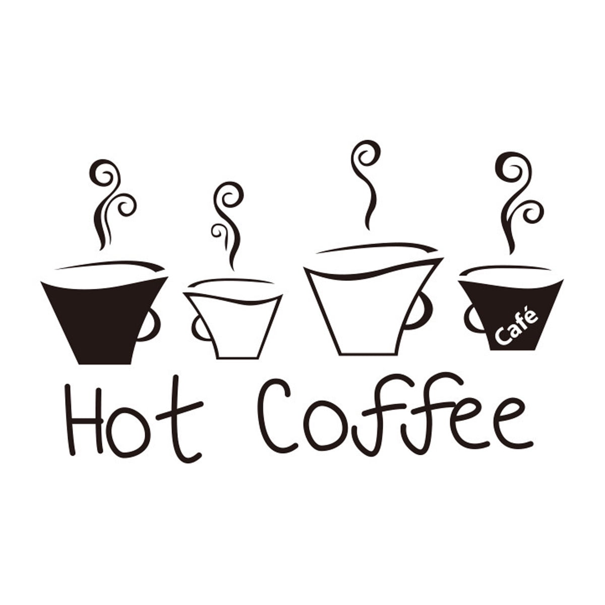 'Hot Coffee' Wall Sticker for a Warm Atmosphere in Your Home, Office ...
