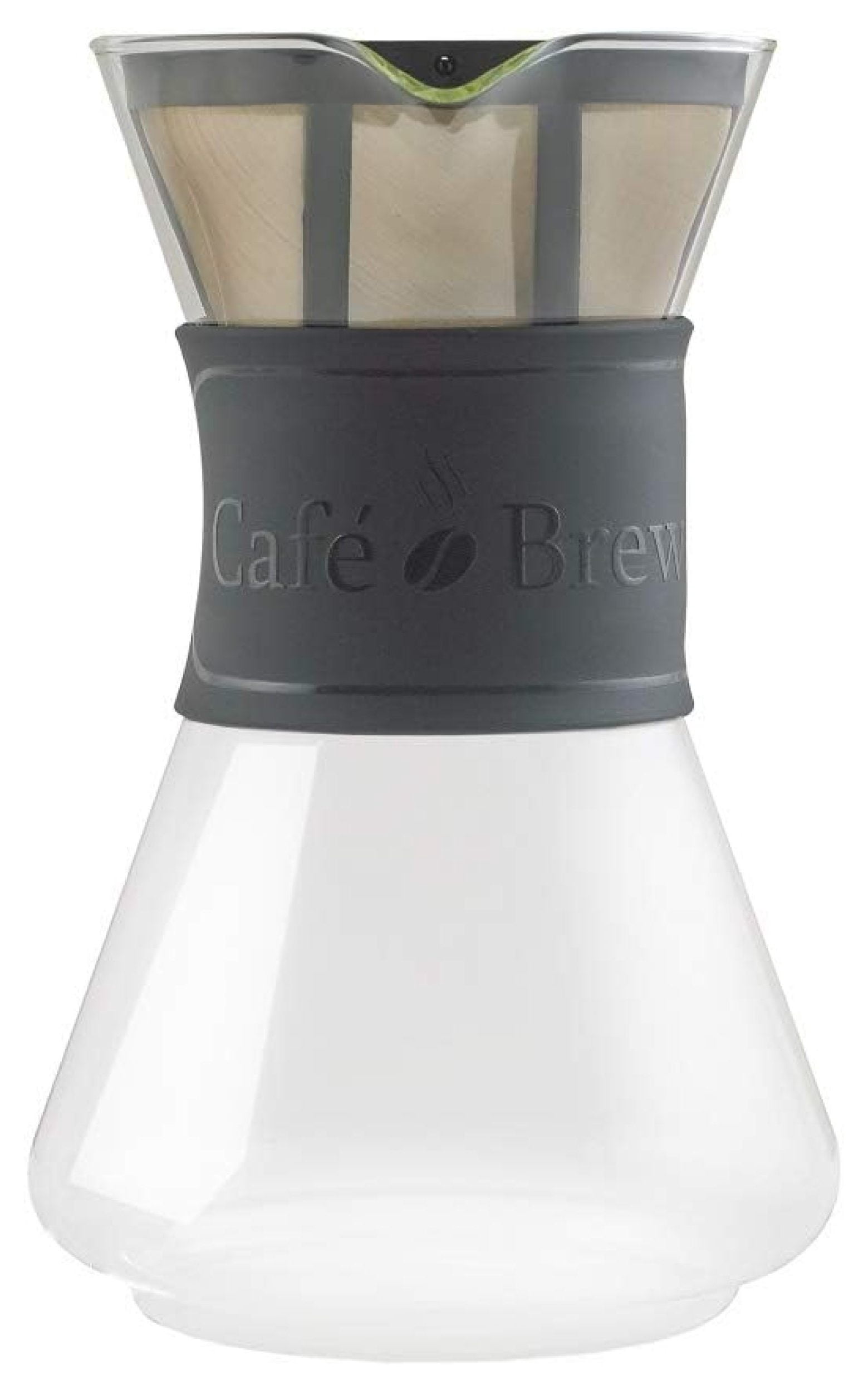 Cafe Brew PO108 BLACK 8 Cup Pour-Over Coffeemaker with Permanent Filter ...