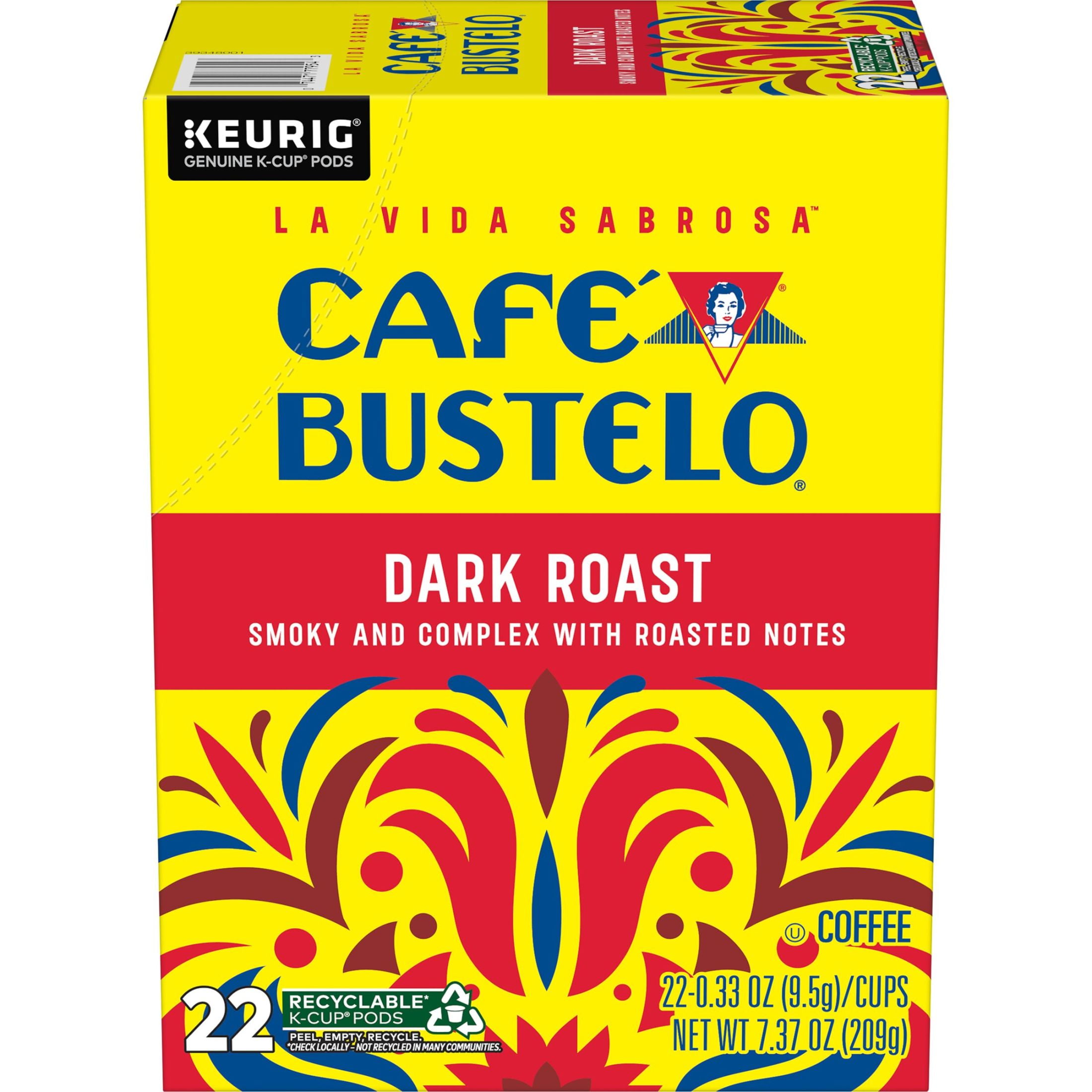 Cafe Bustelo Dark Roast Coffee, 22 Ct. K Cup pods - Walmart.com