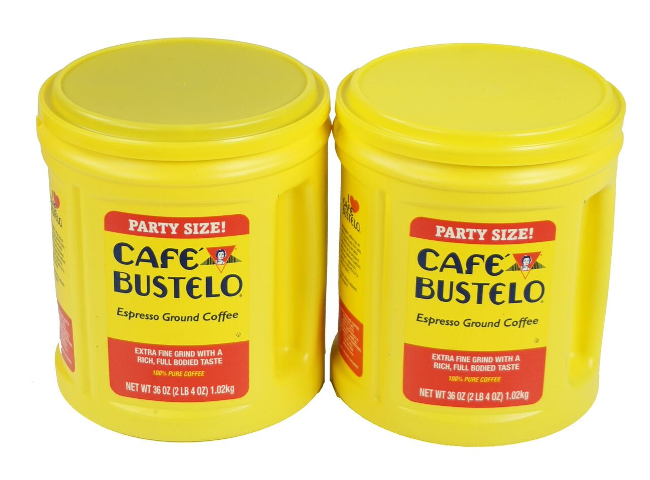 Cafe Bustelo Coffee Espresso, 36-Ounce Can x 2 Pack - Walmart.com