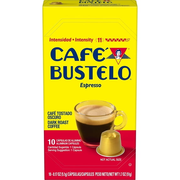 Cafe Bustelo Espresso Capsules, 10 Ct. - 2 Box - Walmart.com