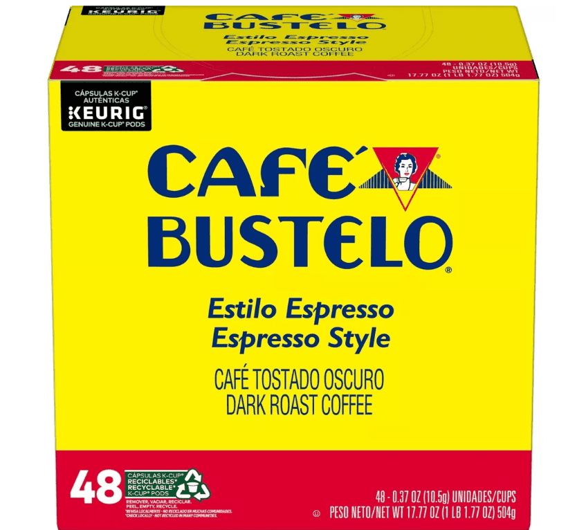 Cafe Bustelo Espresso Dark Roast Coffee Pods - Keurig K-Cup Pods, 48 ct ...