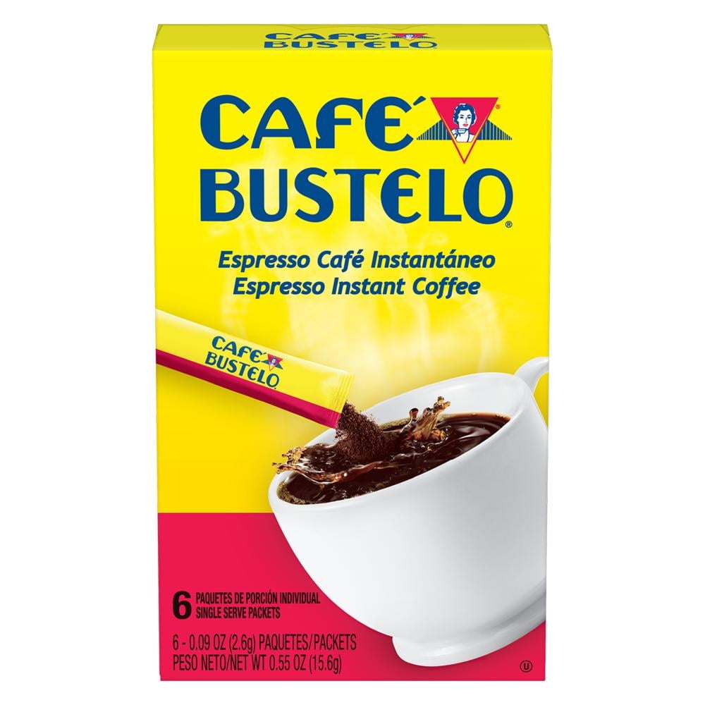 Cafe Bustelo Instant Espresso Instant Coffee, Single Serve 6ct (3 Pack ...
