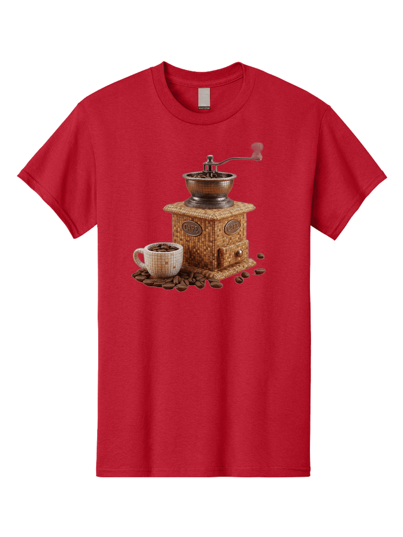 Cafe-Coffee-Grinder-1 Mens Graphic Tee, 100% Cotton, Casual Summer Wear ...