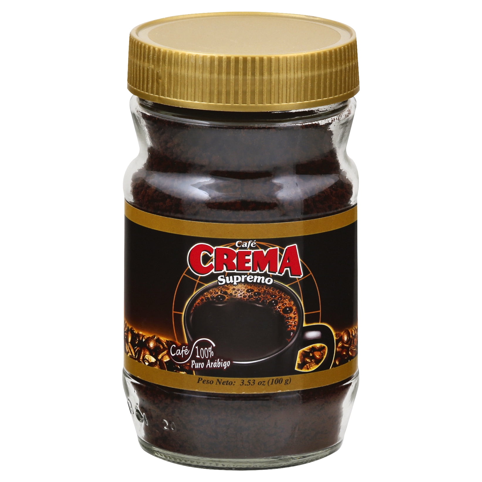 Cafe Crema Supremo Instant Coffee 3.53 oz Glass Jar - Walmart.com