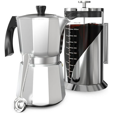 Cafe Du Chateau Stainless Steel French Press & Cold Brew Coffee Maker ...