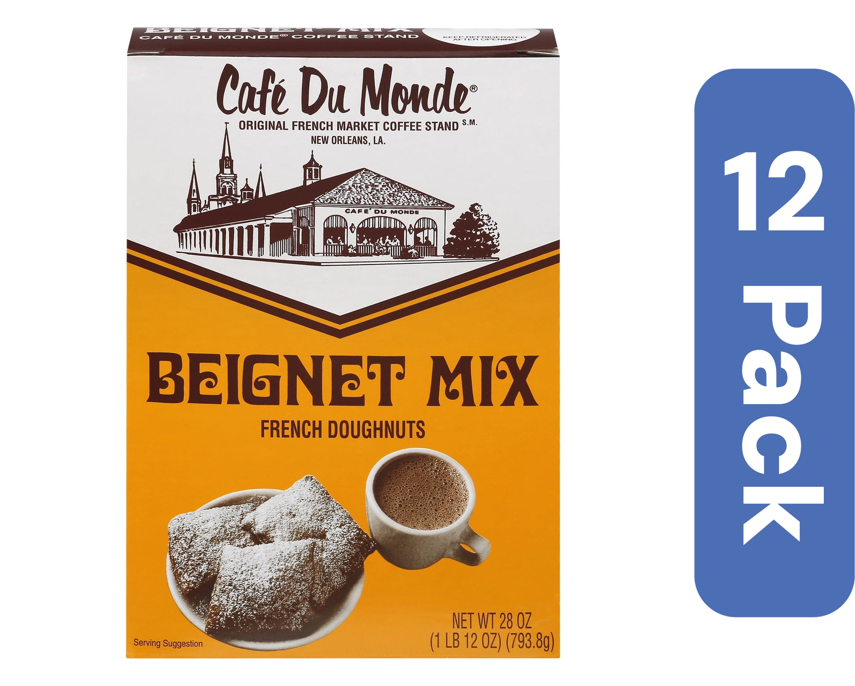 Cafe Du Monde French-style Beignet Mix, 28 oz - Pack of 12, Easy-to ...