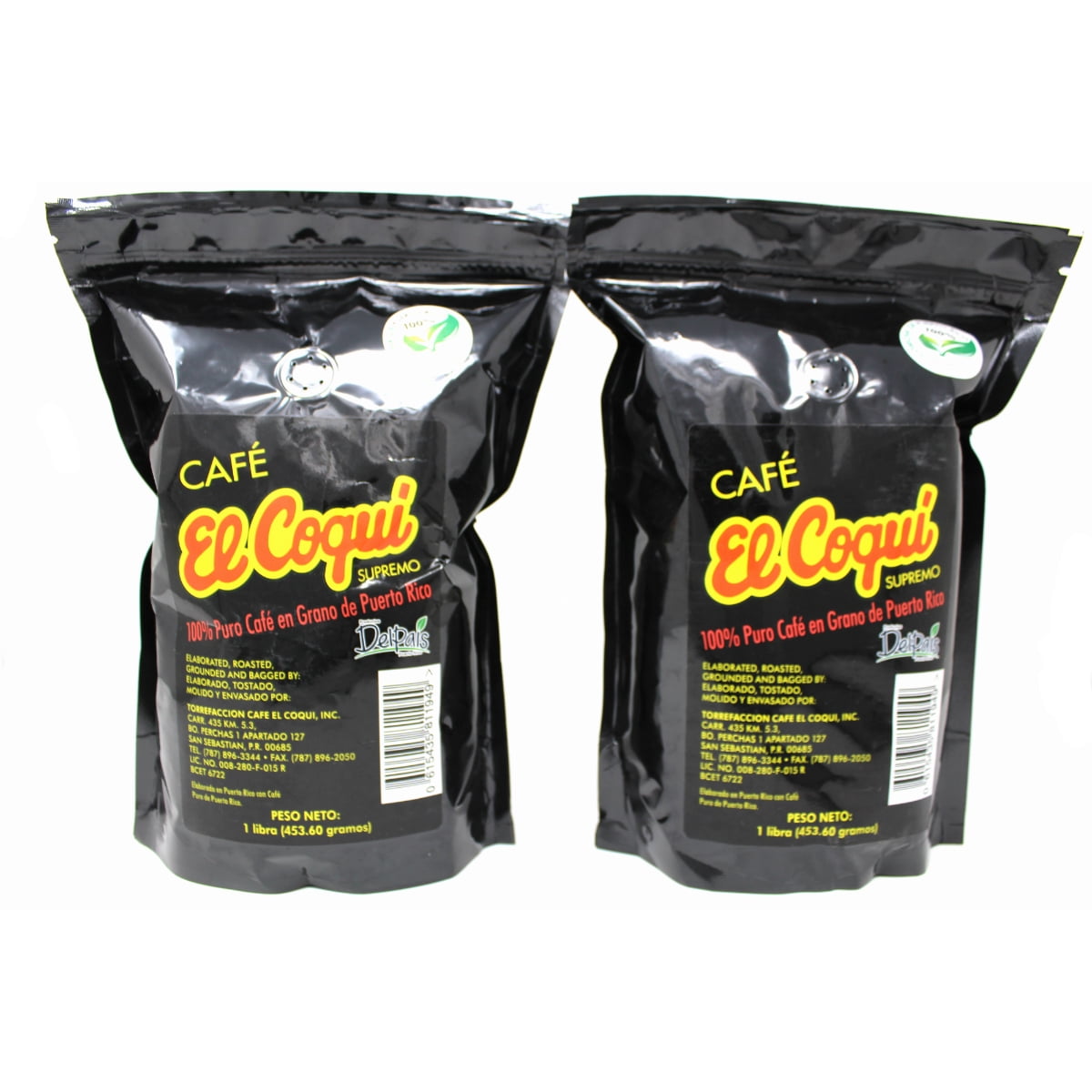Cafe El Coqui Supremo, 1 lb - El Coqui Supreme Roasted Coffee Beans 100 ...